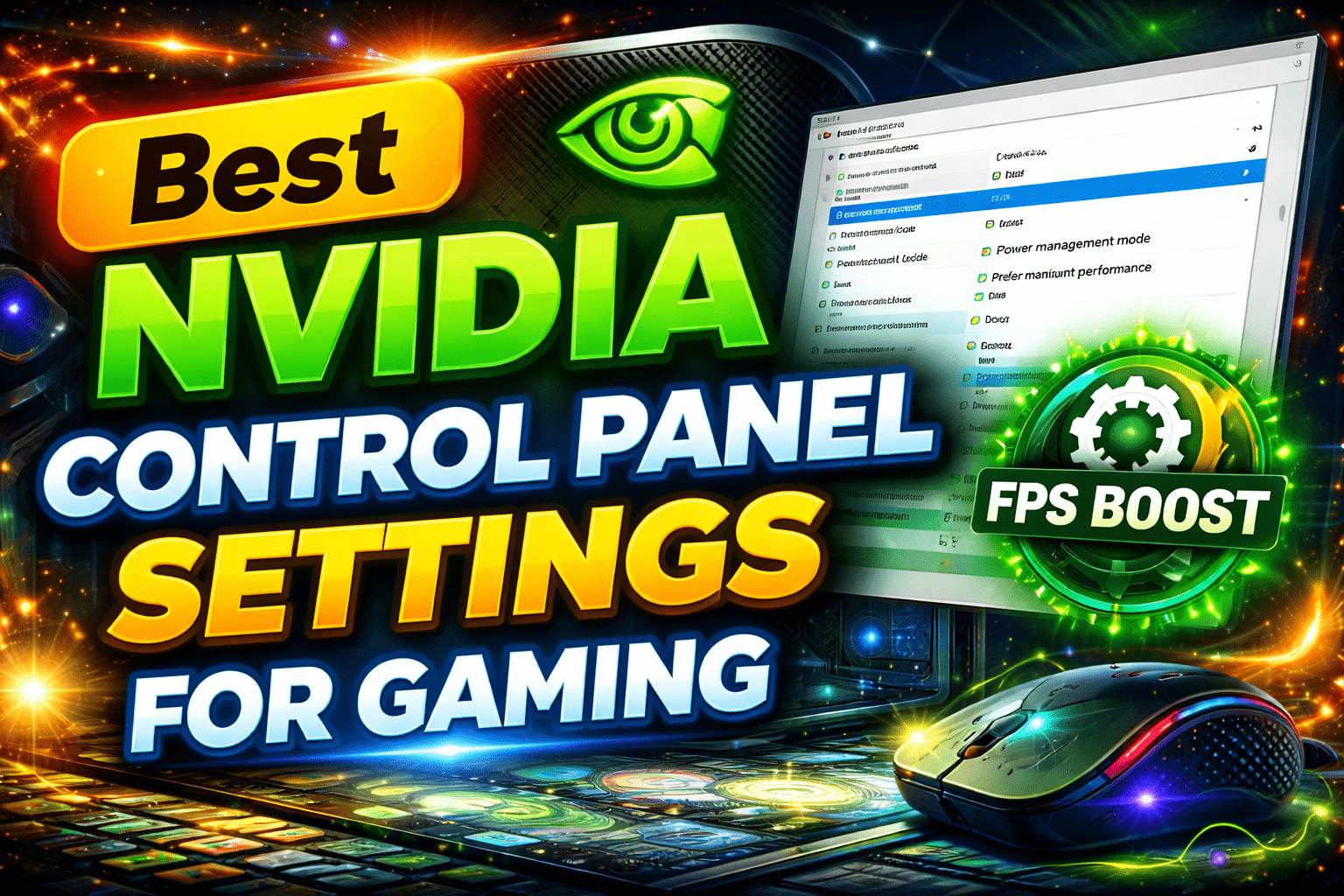 Best NVIDIA Control Panel Settings for Gaming (Max FPS 2025)